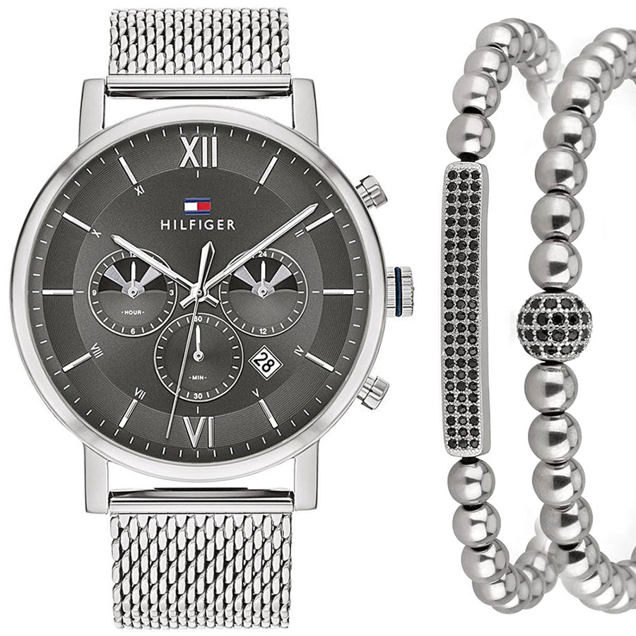 סט שעון יד TOMMY HILFIGER – טומי הילפיגר 1710396 וצמידי כדורים – OM Jewelry
